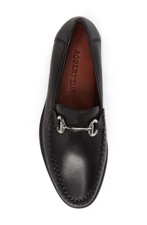 Robert Zur Elton Bit Loafer - Black Leather