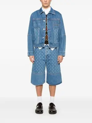 MARINE SERRE Moonogram Shorts - Blue