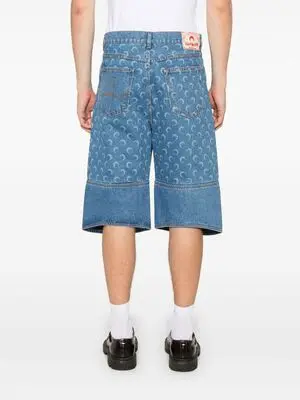 MARINE SERRE Moonogram Shorts - Blue