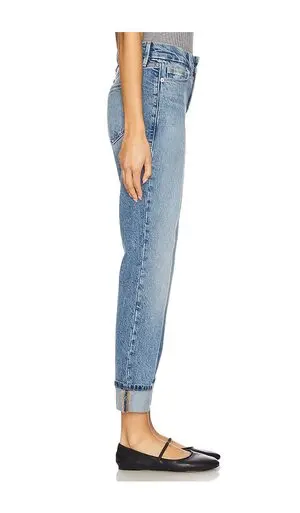 Good American Mid Rise Classic Cuffed Jeans