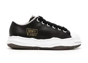Mihara Yasuhiro Blakey Og Sole Seamless Leather Low Sneakers - Black