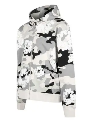 DENIM TEARS Camouflage-print Zip-up Hoodie