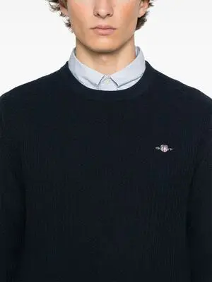 Gant Waffle-knit Sweater - Blue