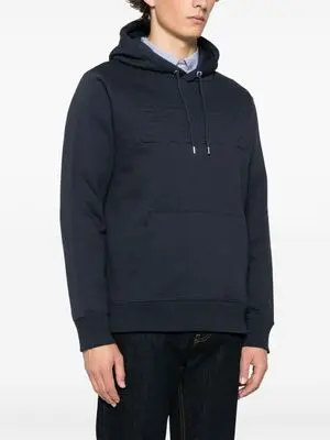 Gant Embossed Logo Hoodie - Blue