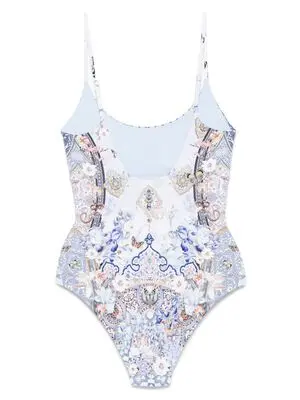 Camilla Scoop-neck One Piece Swimsuit - Blue