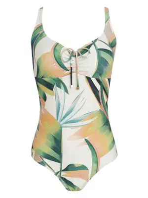 LYGIA & NANNY Graphic-print One Piece Swimsuit - White