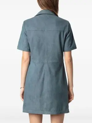 Zadig&Voltaire Leather Mini Dress - Blue