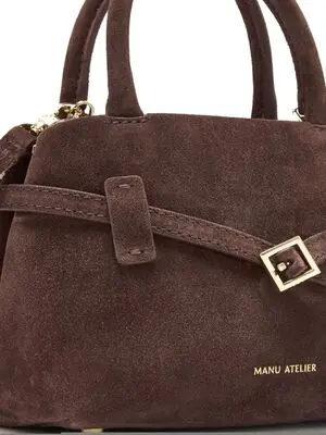 Manu Atelier Leather Tote Bag - Brown