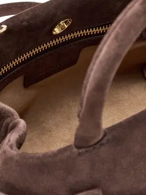 Manu Atelier Leather Tote Bag - Brown