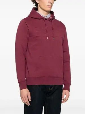 Gant Embossed Logo Hoodie - Red