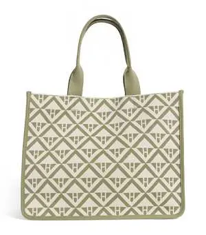 Harrods Geometric Tote Bag - Green