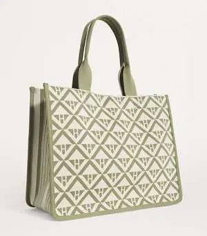 Harrods Geometric Tote Bag - Green