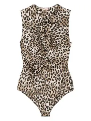 N°21 Leopard-print One Piece Swimsuit