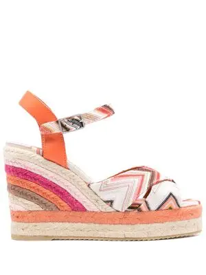 Missoni Zigzag Woven Espadrilles - Orange