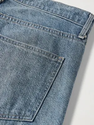 NILI LOTAN Ebony Paneled Wide-leg Jeans - Blue