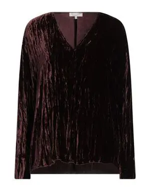 Antonelli Firenze Woman Top Brown Size 6 Viscose, Silk Red