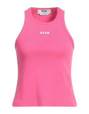 MSGM Tank Top Cotton, Elastane - Fuchsia