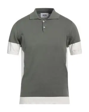 Alpha Studio Ribbed Polos For Men