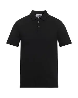 Alpha Studio Man Polo Shirt Military Green Size 40 Cotton, Elastane Black