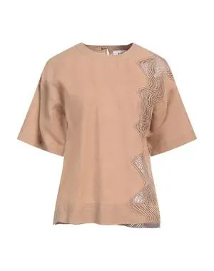 Alpha Studio Woven Top - Camel