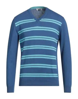 HERITAGE Striped V-neck Cotton Sweater