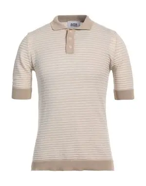 Alpha Studio Polo Shirt Size Linen, Cotton