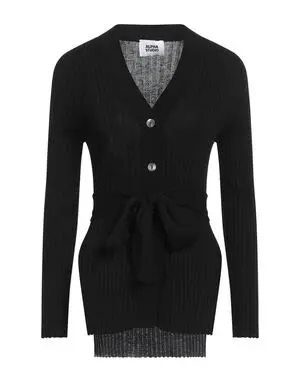 Alpha Studio Cotton Knit Cardigan With Belt