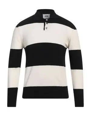 Alpha Studio Striped Knit Polo Shirt