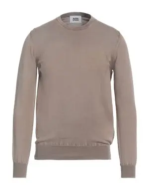 Alpha Studio Cotton Crewneck Sweater - Beige