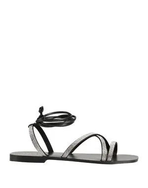 Liu Jo Embellished Textile Fiber Sandals With Tie Fastening
