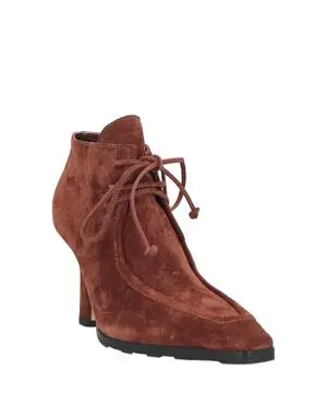 Burberry Suede Lace-up Ankle Boots - Brown