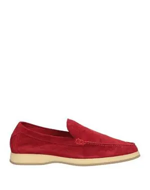 ANDREA VENTURA FIRENZE Leather Loafers Red