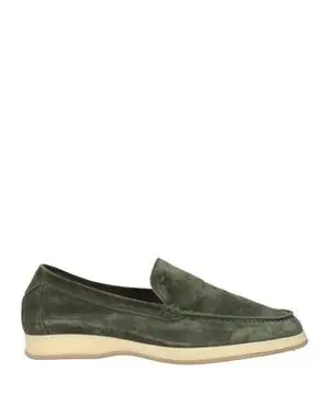 ANDREA VENTURA FIRENZE Leather Loafers - Sage Green