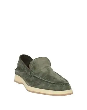 ANDREA VENTURA FIRENZE Leather Loafers - Sage Green