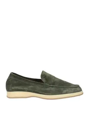ANDREA VENTURA FIRENZE Leather Loafers - Sage Green