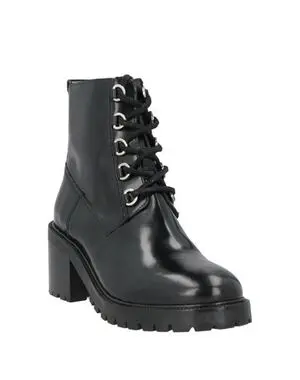 Maje Glossed-leather Ankle Boots