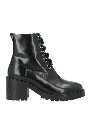 Maje Glossed-leather Ankle Boots
