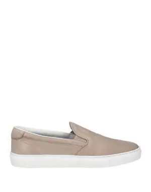 DOUCAL'S Leather Slip-on Sneakers - Beige