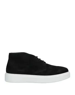 DOUCAL'S Leather Desert Boots - Black