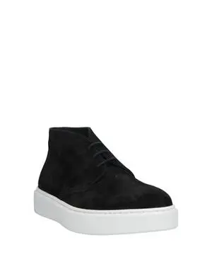 DOUCAL'S Leather Desert Boots - Black