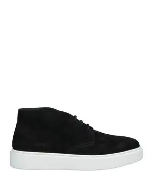 DOUCAL'S Leather Desert Boots - Black
