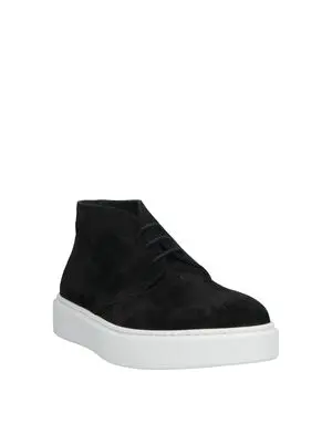 DOUCAL'S Leather Desert Boots - Black