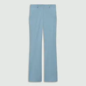 Theory Flared Good Wool Pant - Stone Blue