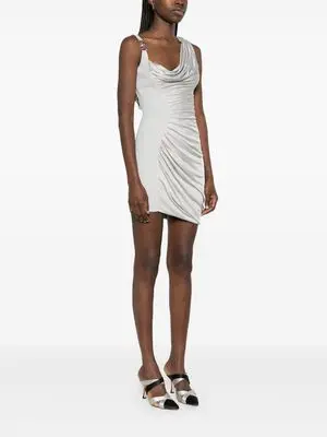 Versace Medusa Head-plaque Mini Dress - Grey