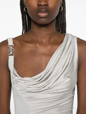 Versace Medusa Head-plaque Mini Dress - Grey