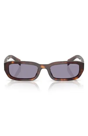Prada Prada 53mm Rectangle Sunglasses Grey