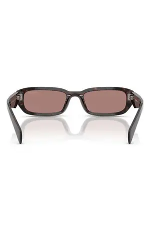 Prada 53mm Rectangle Sunglasses - Light Brown