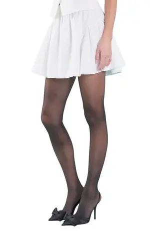 Endless Rose High-waist Cotton & Linen Miniskirt
