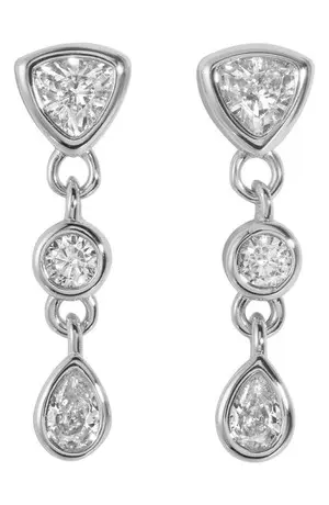 Lili Claspe Small Eraz Drop Earrings - Silver