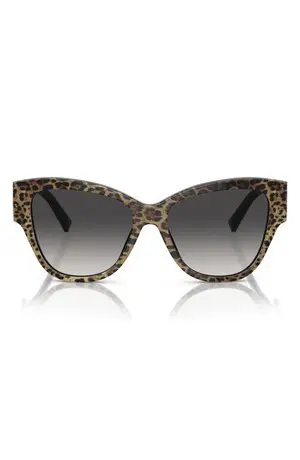 Dolce & Gabbana 54mm Gradient Butterfly Sunglasses - Brown Black/grey Gradient